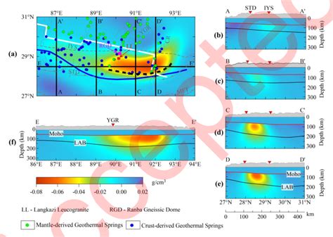 Density Anomalies A Horizontally At Depth 90 Km Data On Geothermal