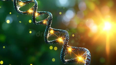 Visualization Of Genetic Mutation In Dna Structure Stock Illustration