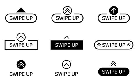 웹 디자인에 설정된 아이콘을 스 와이프합니다 소셜 미디어를 위한 버튼입니다 광고에 대한 스톡 벡터 아트 및 기타 이미지 광고 누름 버튼 화살표 Istock