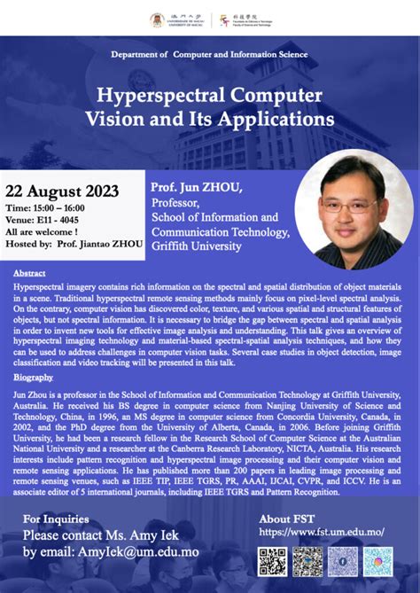 hyperspectral computer vision and its applications speaker prof jun