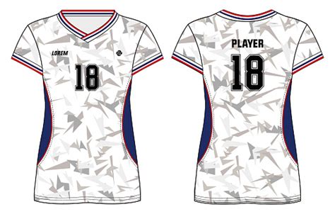 위장 여성 스포츠 티셔츠 저지 디자인 컨셉 일러스트 벡터 배드민턴 축구 넷볼 축구 테니스 배구 저지에 적합한 여자 및 숙녀에 적합합니다 0명에 대한 스톡 벡터 아트 및 기타