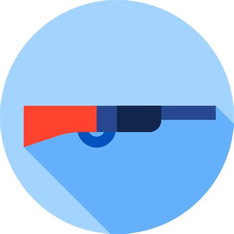Shotgun Flat Circular Flat Icon