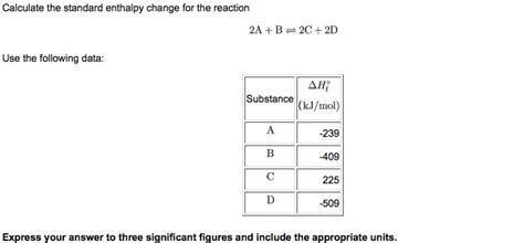 Solved Calculate The Standard Enthalpy Change For The Chegg