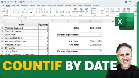 Countif By Date In Excel Countif Date Range Multiple Criteria Youtube