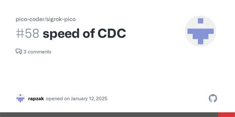 Speed Of Cdc · Issue 58 · Pico Codersigrok Pico · Github