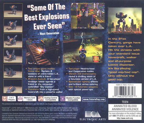 Future Cop Lapd Cover Or Packaging Material Mobygames