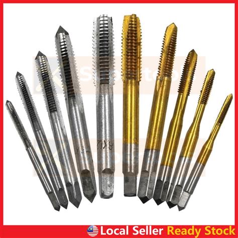Screw Tap Drill Bit Straight Flute Groove Steel Hss Titanium Hand