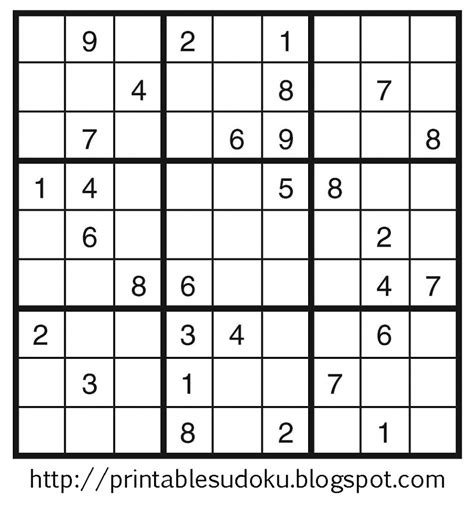 Printable Sudoku Medium Level