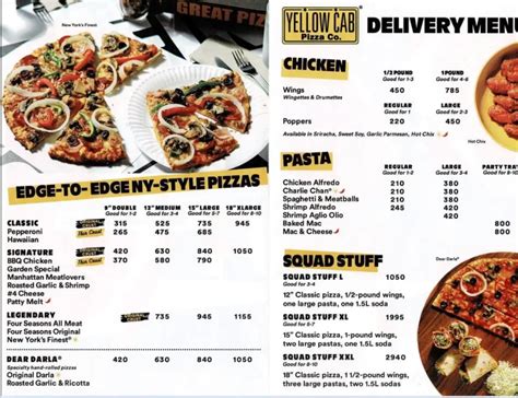 Yellow Cab Pizza Philippines Menu Prices 2025