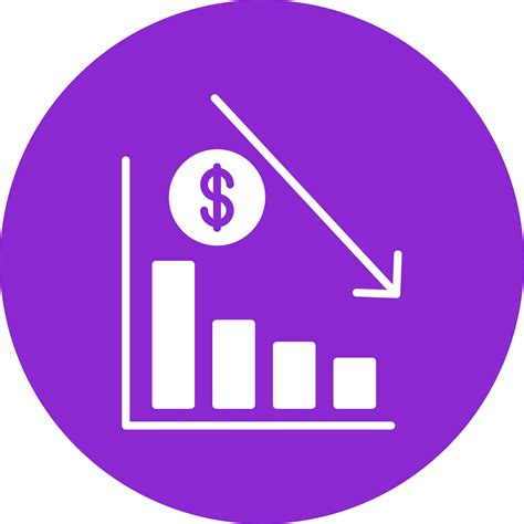 Business Decline Glyph Circle Icon 37781546 Vector Art At Vecteezy