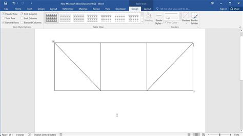 Diagonally Split A Table Cell In Word Youtube