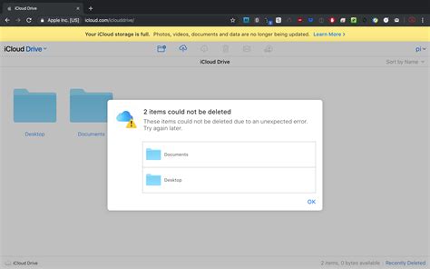 Ios Cannot Delete Documents Desktop Folders From Icloud Drive