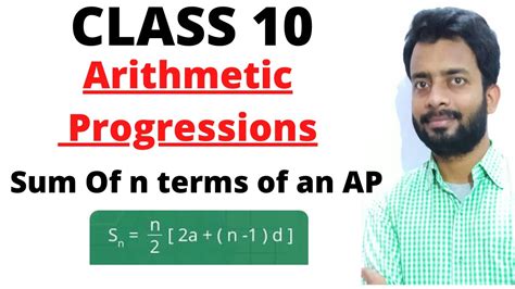Sum Of N Terms Of An Ap Arithmetic Progression Class 10 Class 10