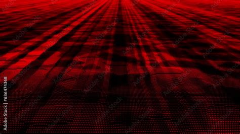 red color digital data flow particles cyber technology futuristic background sci fi digital