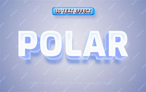 Premium Vector Polar 3d Editable Text Effect Style