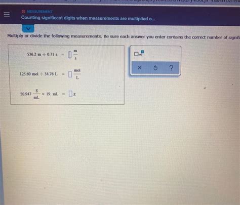solved o measurement counting significant digits when