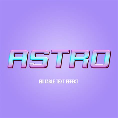 Premium PSD Astro Modern Text Effect Style Psd