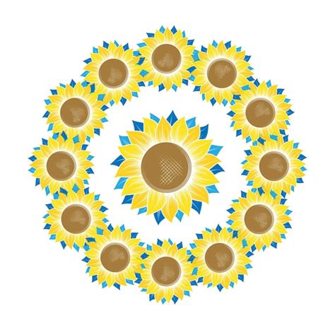 Premium Vector Flat Color Seamless Sunflower Background