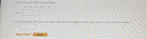 solved solve the given initial value problem