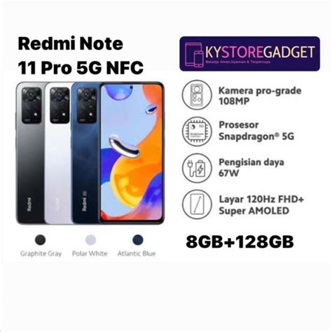 Promo Xiaomi Redmi Note Pro G Nfc Ram Gb Garansi Resmi Atlantic Blue Diskon Di