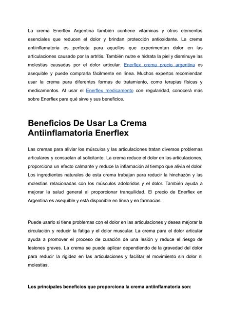 Ppt Enerflex Para Qu Sirve Y C Mo Funciona La Crema Antiinflamatoria Powerpoint Presentation