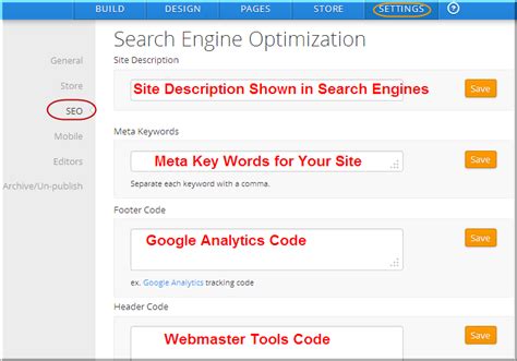 Weebly Site Settings WebNots