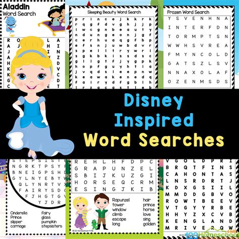 Disney Characters Word Search Printable Disney Word Search And