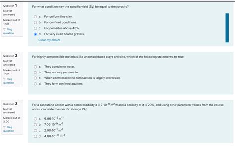 Solved For What Condition May The Specific Yield Sy Be