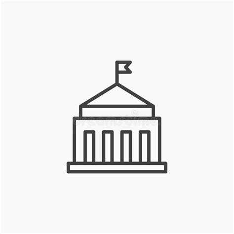 City Hall Building Icon Vector Stock Vector Illustration Of Isometric Gallery 348311385