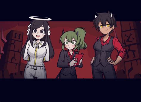 Igarashi Futaba Sakurai Touko And Kurobe Natsumi Helltaker And 1