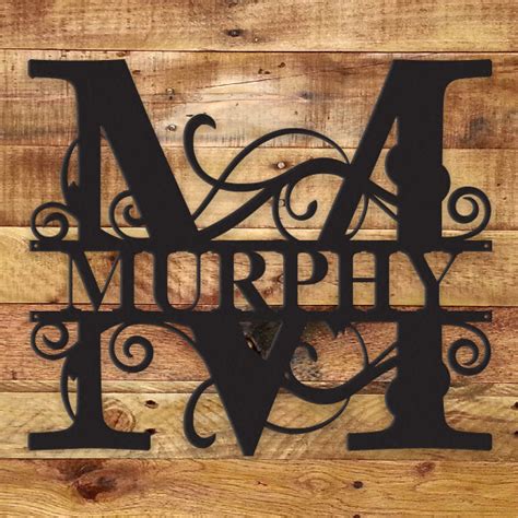 Fancy Monogram Metal Wall Artdecor