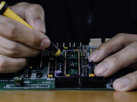 Arduino Control Broad Element Photo With Infographic Details Stock Image Image Of Background