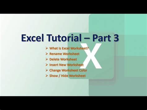 what is worksheet in excel