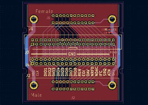 Gpib Break Out Board V2 0 Share Project Pcbway