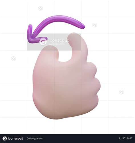 rotate left hand gesture 3d icon download in png obj or blend format