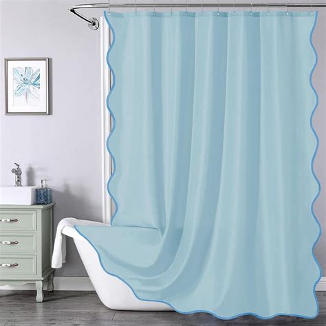 Elegant Scalloped Shower Curtain Style Meets Functionality