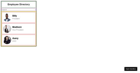 Employee List Basic Forked Codesandbox