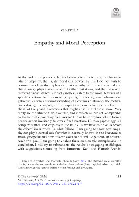 (PDF) Empathy and Moral Perception