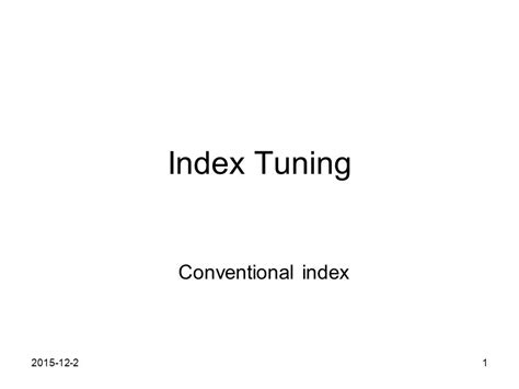 index tuning conventional index secondary index to speed up queries on