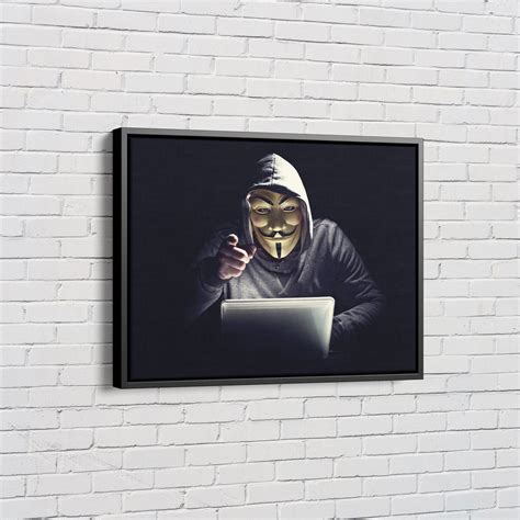 Hacker Poster Hack Hacking Internet Computer Art Canvas Print Etsy