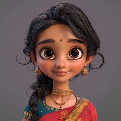 Premium Photo Cartoon Girl