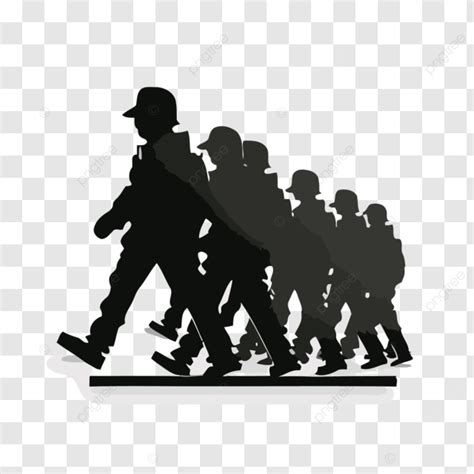 Soldiers Marching Silhouette