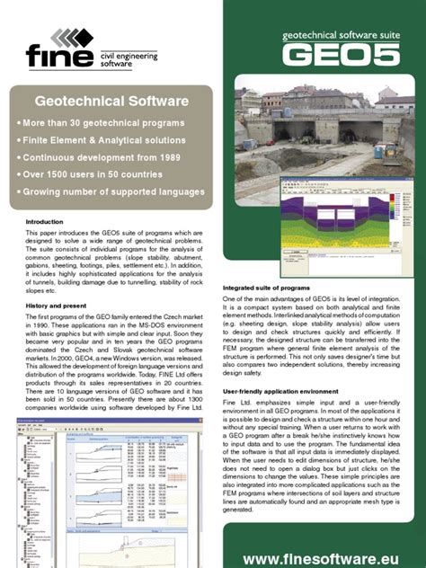 Geotechnical Geo5 General En Pdf Finite Element Method