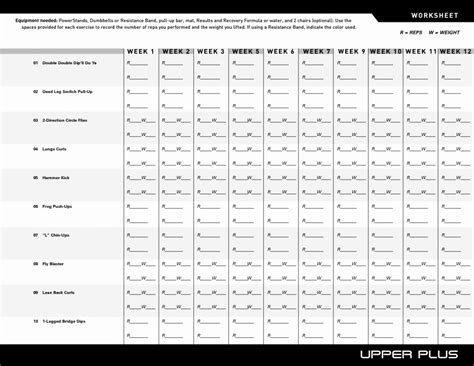 P90x Excel Spreadsheet — Db