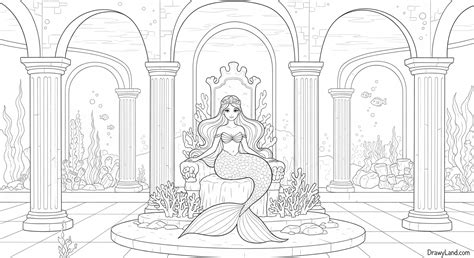 Free Printable Mermaid Color Pages