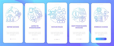Stakeholder Management Blue Gradient Onboarding Mobile App Screen