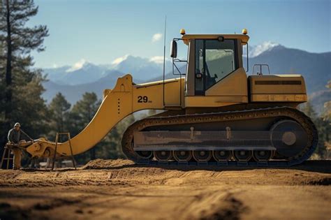 Premium Photo Side View Of A Grader Grading A Surface Best Grader Image