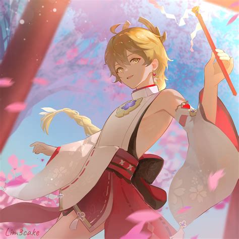 Aether And Yae Miko Genshin Impact Drawn By Lim Cake Danbooru