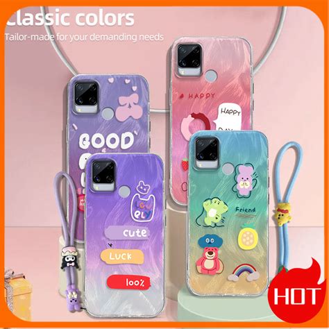 For Realme C12 C15 C25 C25s Gradient Texture Phone Case Shopee