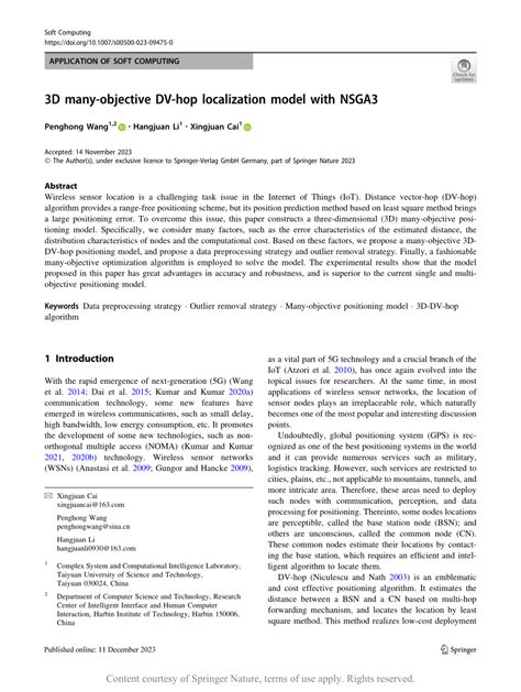 3d many objective dv hop localization model with nsga3 request pdf